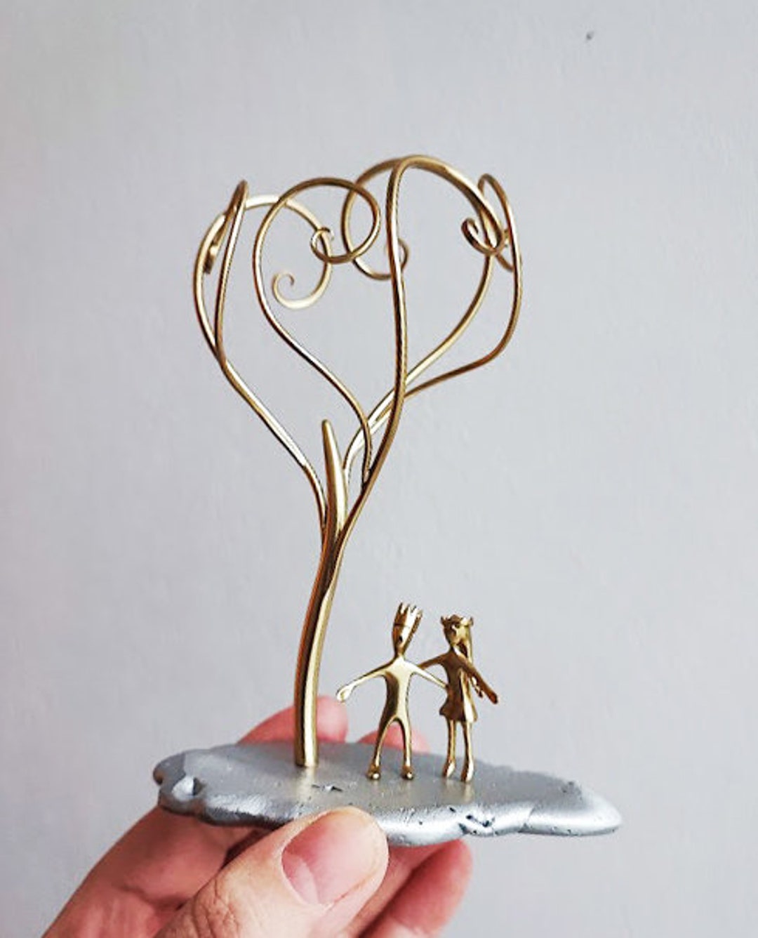 Prince and Princess Sculpture, Metal Sculpture of Couple Under Tree ...