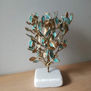 Mastic Tree Sculpture, Real Mastic Tree Twig Electroplated With Gold ...