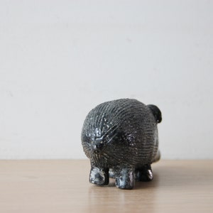 Black Pig Figurine Ceramic Pig Sculpture Wild Boar Art - Etsy