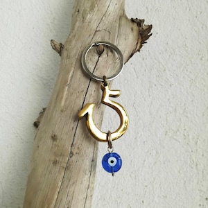 No 15 Keyring, Brass 'fifteen' Key Chain, Unique, No 15 Keychain, Arty ...