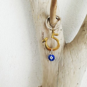 No 15 Keyring, Brass 'fifteen' Key Chain, Unique, No 15 Keychain, Arty ...