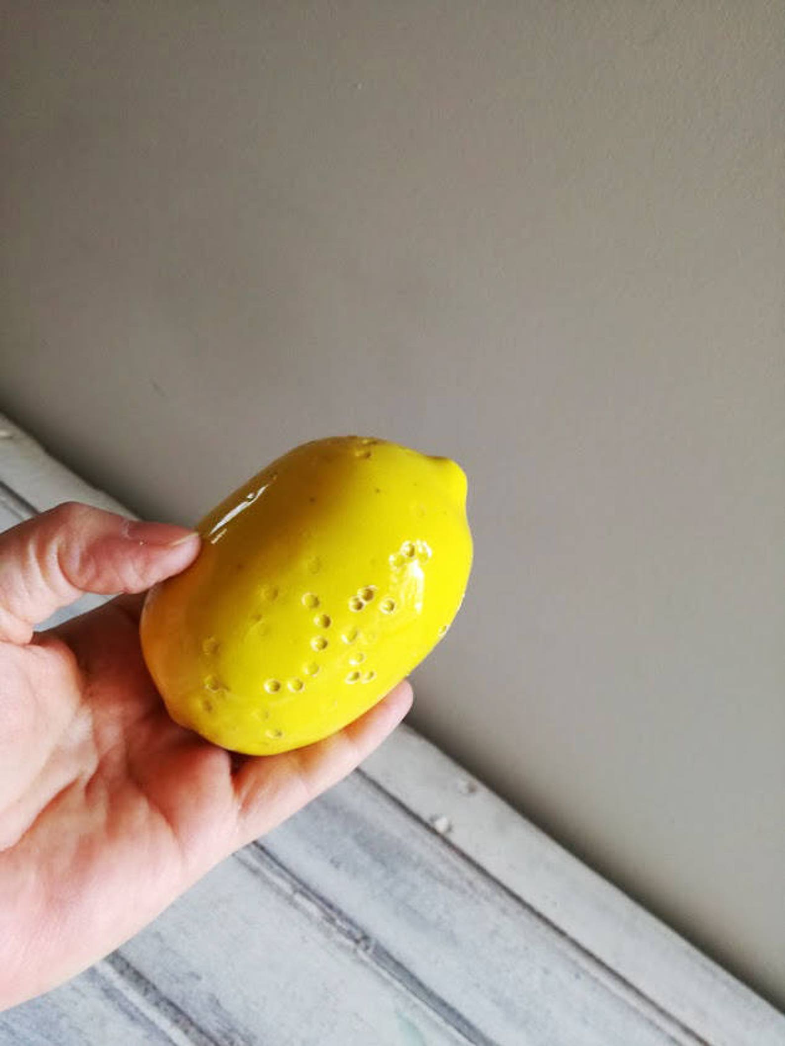 Shiny Ceramic Lemon Life Size Earthenware Lemon Greek | Etsy