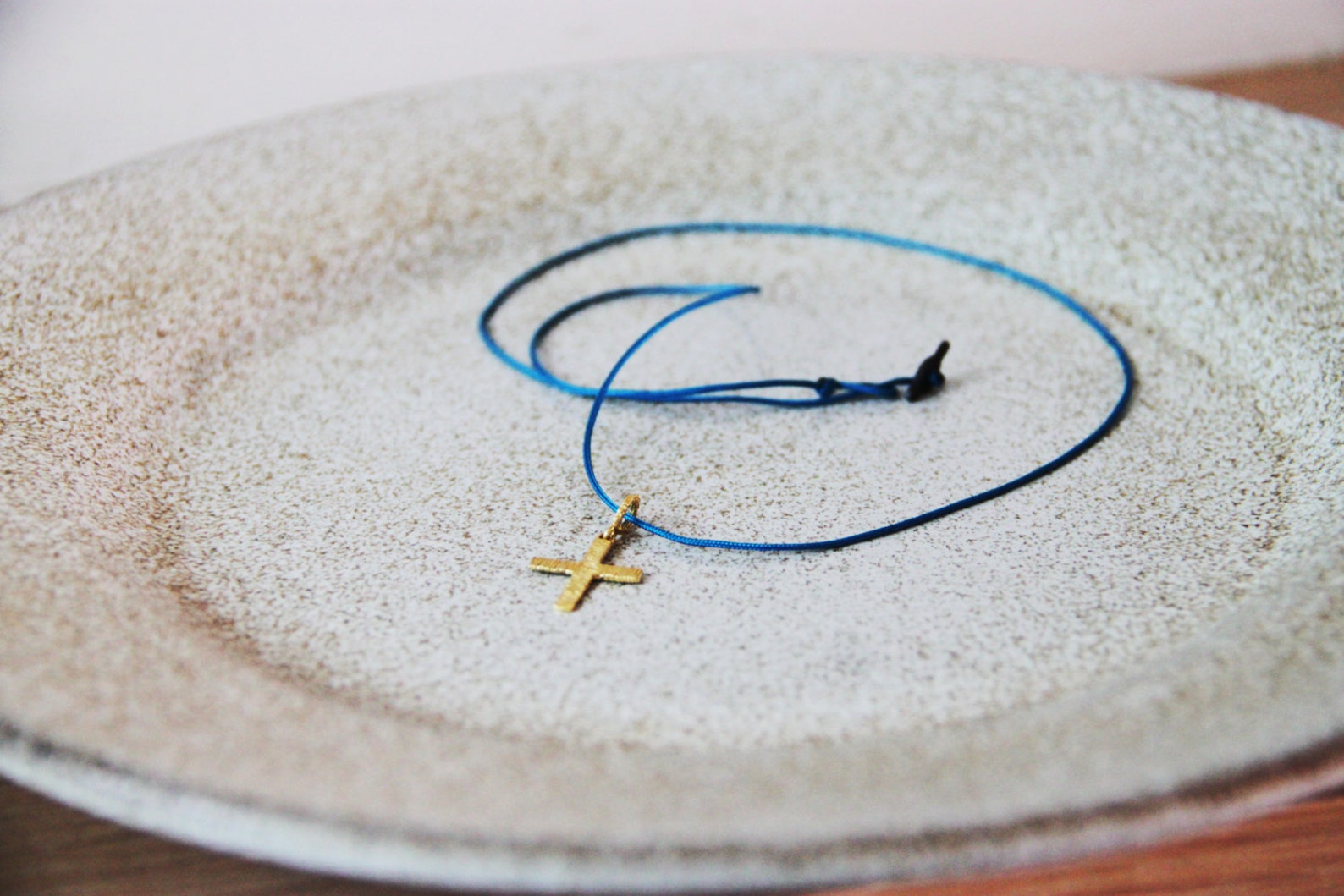 Square, Gold Cross With Grainy, Grooved Surface, Handmade, Unisex, Gold ...