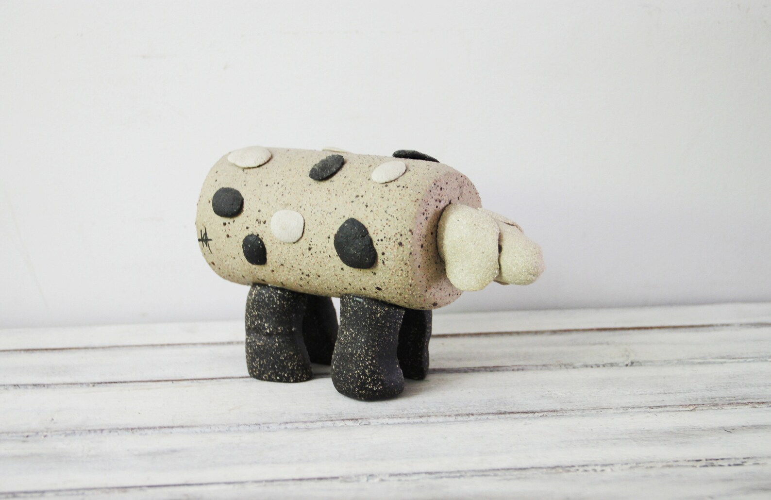 Ceramic Dog Sculpture Stoneware Clay Handbuilt Dog | Etsy