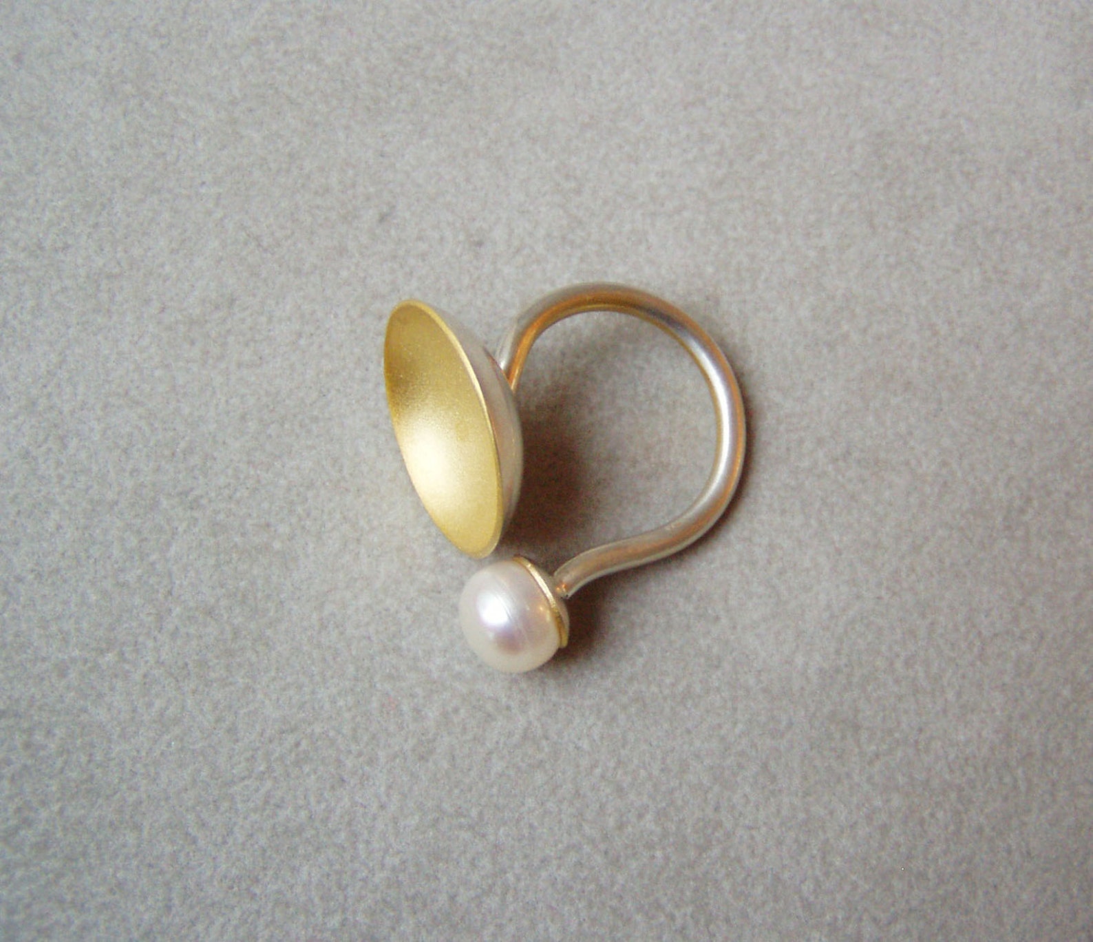 Gold Disk Ring Sterling Silver Open Ring Designer Open Ring - Etsy