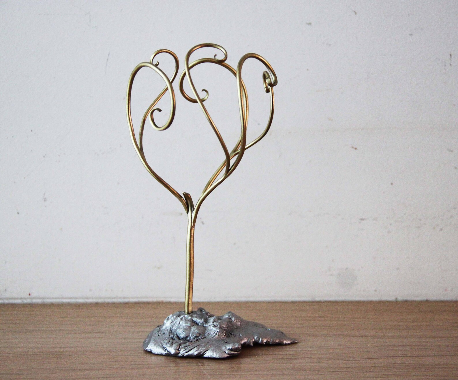 Tree Brass Sculpture Metal Sculpture of Tree With Curly - Etsy
