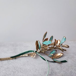 Mastic Tree Sculpture Real Mastic Tree Branch Electroplated - Etsy