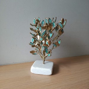 Mastic Tree Sculpture, Real Mastic Tree Twig Electroplated With Gold ...