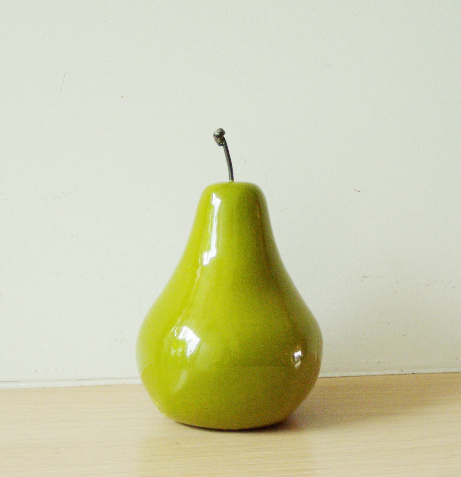 Ceramic Pear Sculpture Life Size Green Ceramic Pear Minimal - Etsy UK