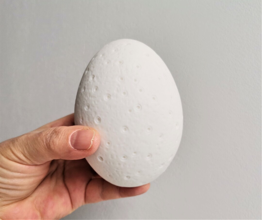 White Easter Egg, Large, White, Easter Egg of Porcelain, Unglazed ...