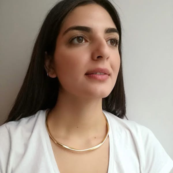 Gold Choker Necklace - Etsy