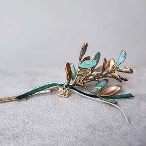 Mastic Tree Sculpture Real Mastic Tree Branch Electroplated - Etsy