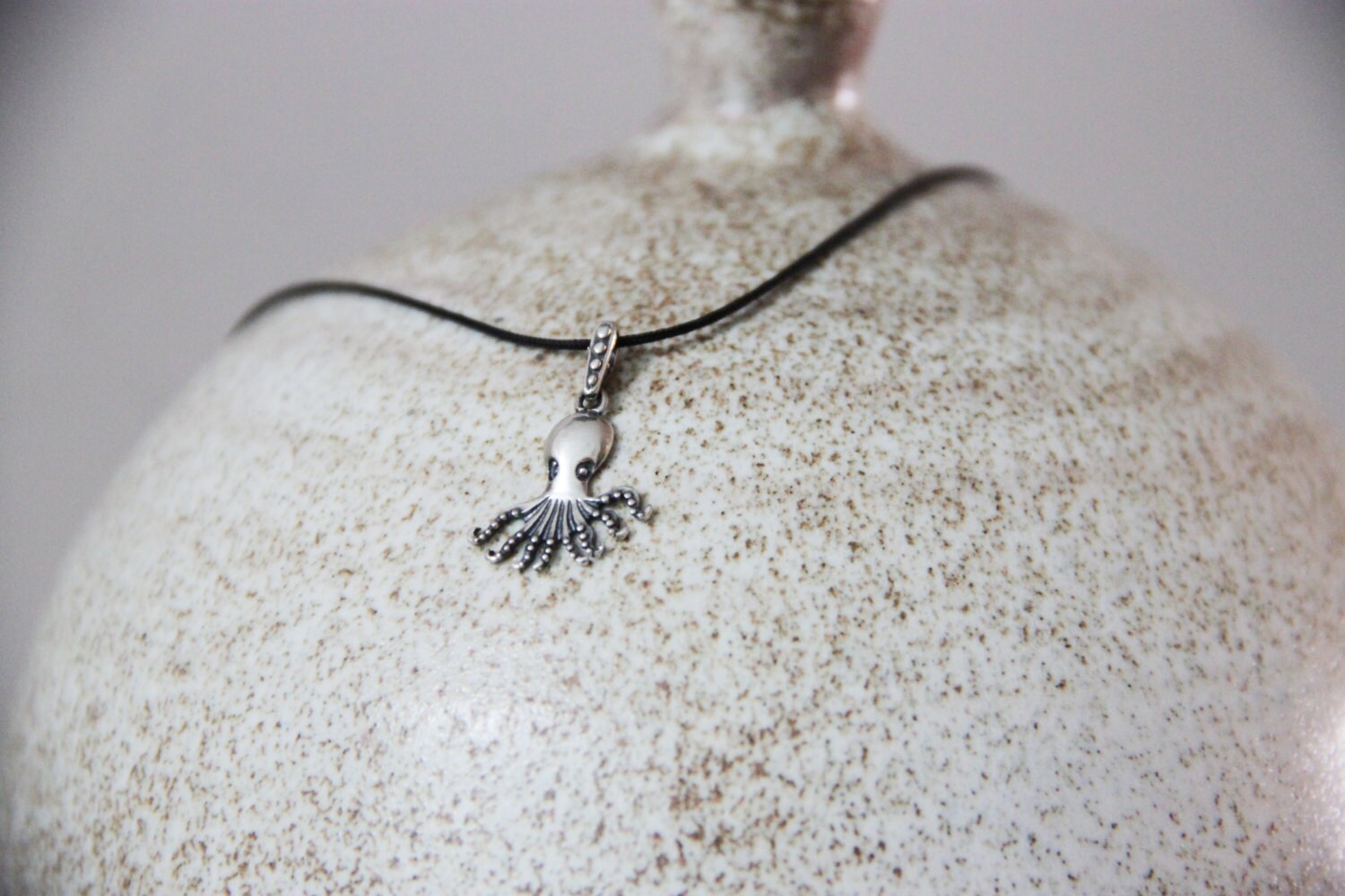 Silver Octopus Necklace Sterling Silver Octopus Pendant on - Etsy