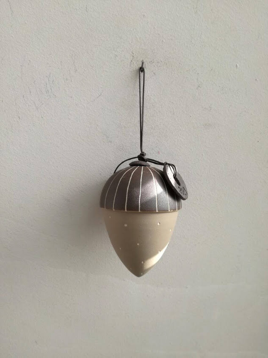 Ceramic Acorn Ornament Ceramic Acorn Sculpture Soft Grey and - Etsy
