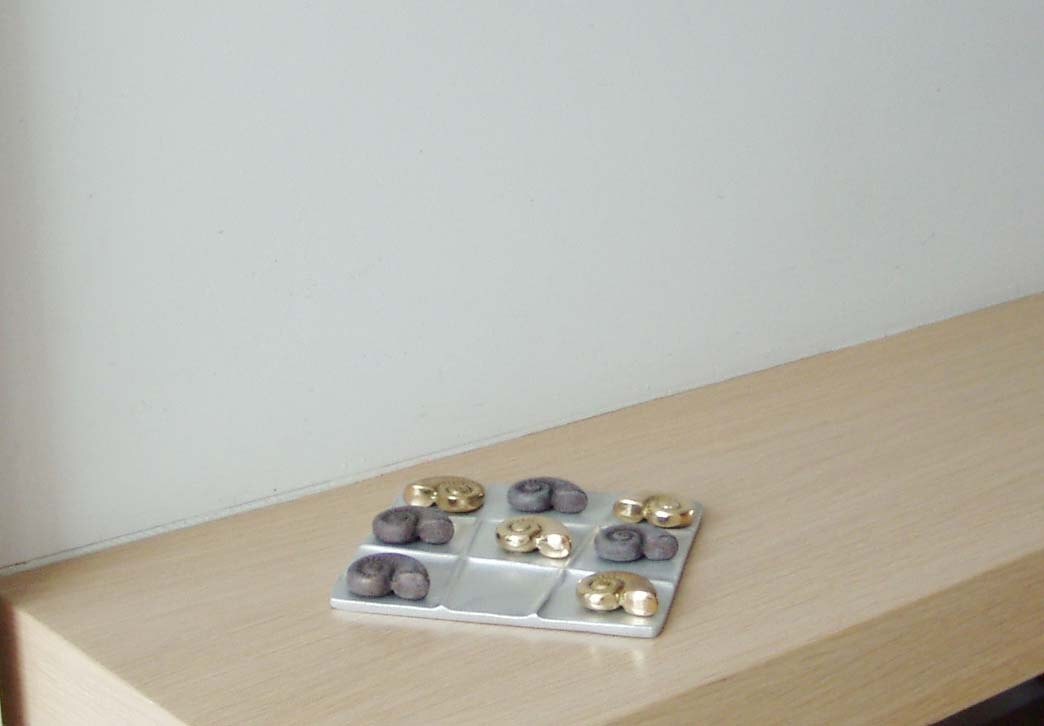 Nautilus Metal Tictactoe Modern Brass and Aluminum Tic Tac | Etsy