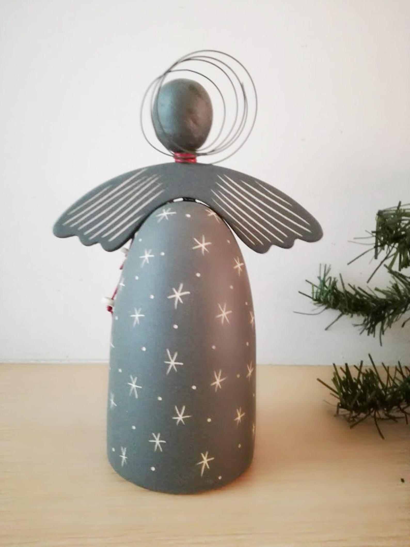 Ceramic Angel Sculpture Stoneware Clay Angel Abstact Angel | Etsy