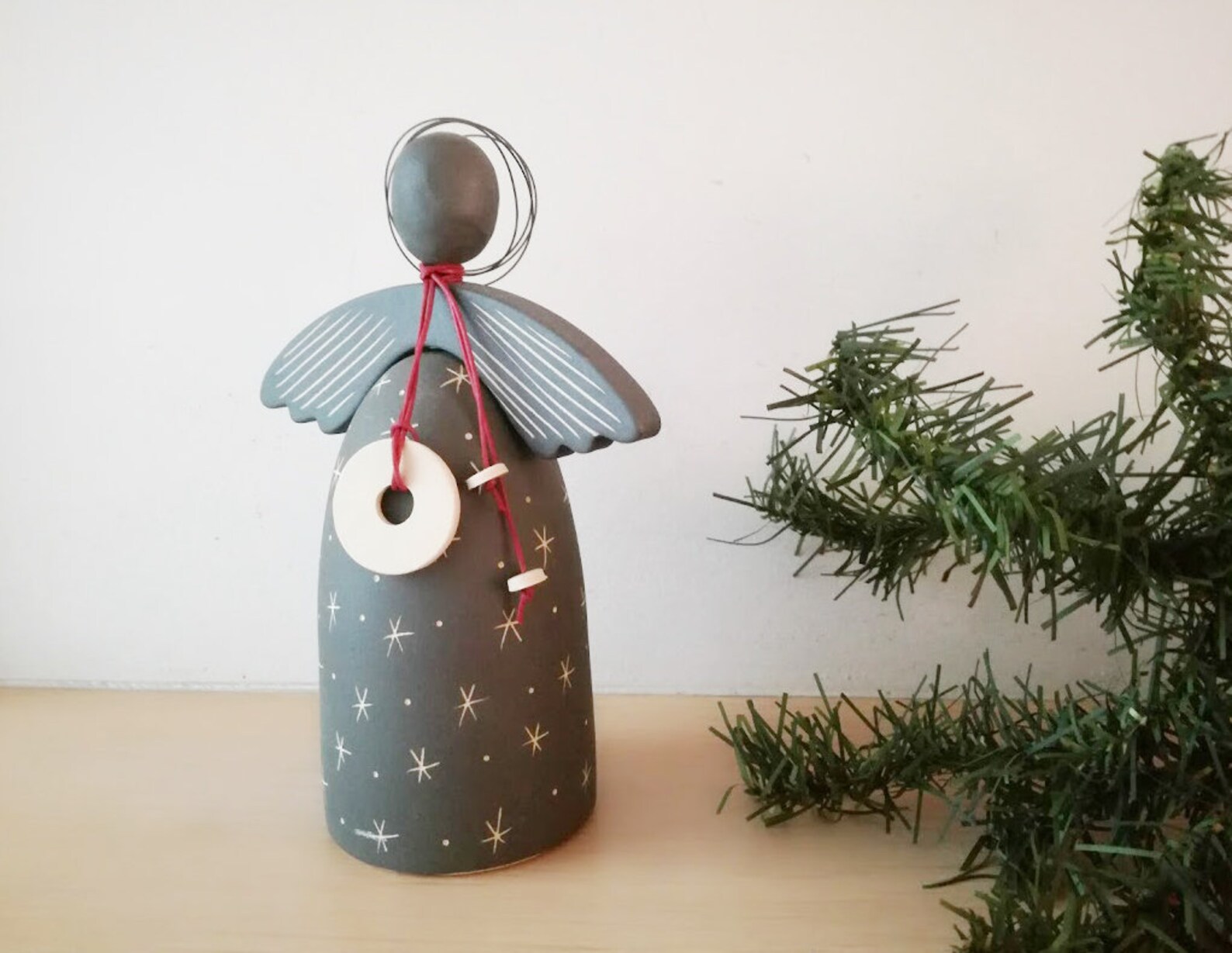 Ceramic Angel Sculpture Stoneware Clay Angel Abstact Angel | Etsy