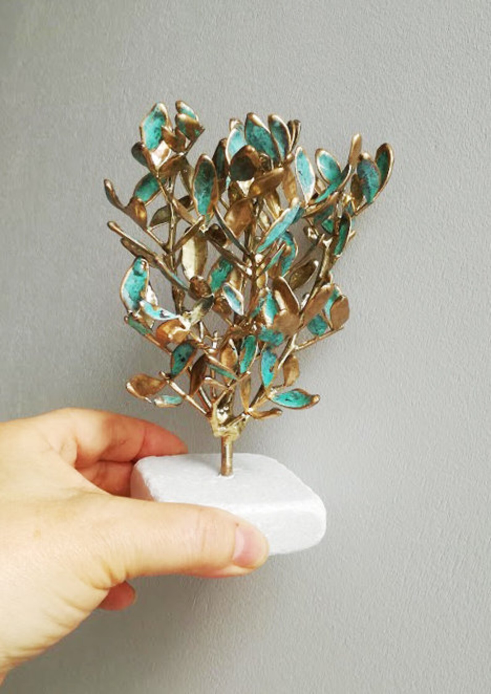 Mastic Tree Sculpture Real Mastic Tree Twig Electroplated - Etsy