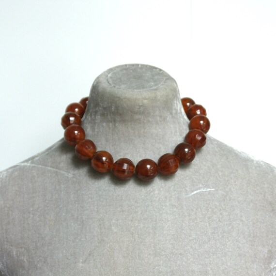 Bakelite chunky brown Beads - Gem