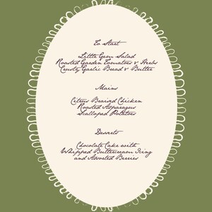Handwritten Colorful Menu Design | Garden Menu Design | Doily Menu ...