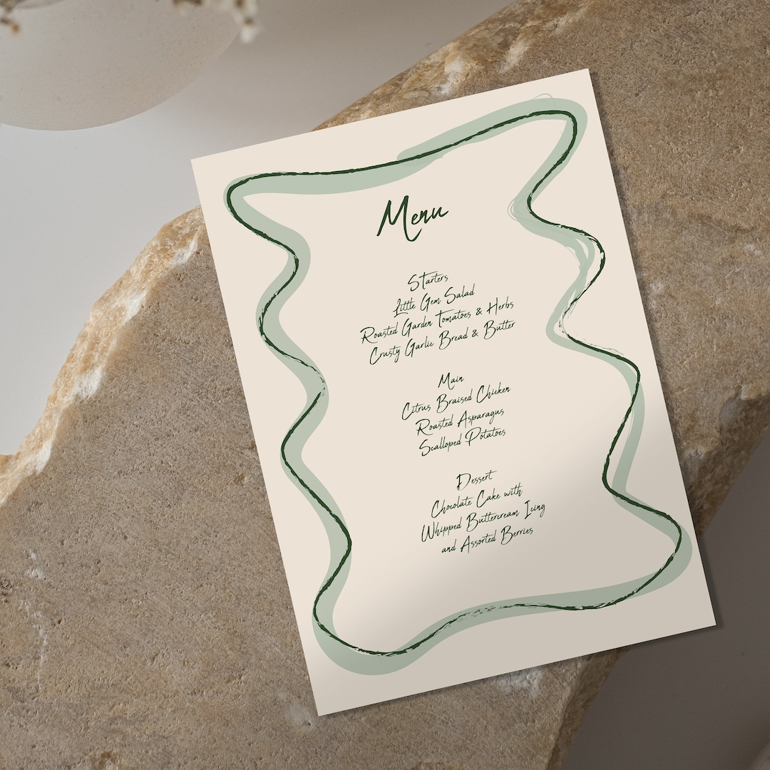 Editable Hand Drawn Menu Colorful Handwritten Menu Hand - Etsy