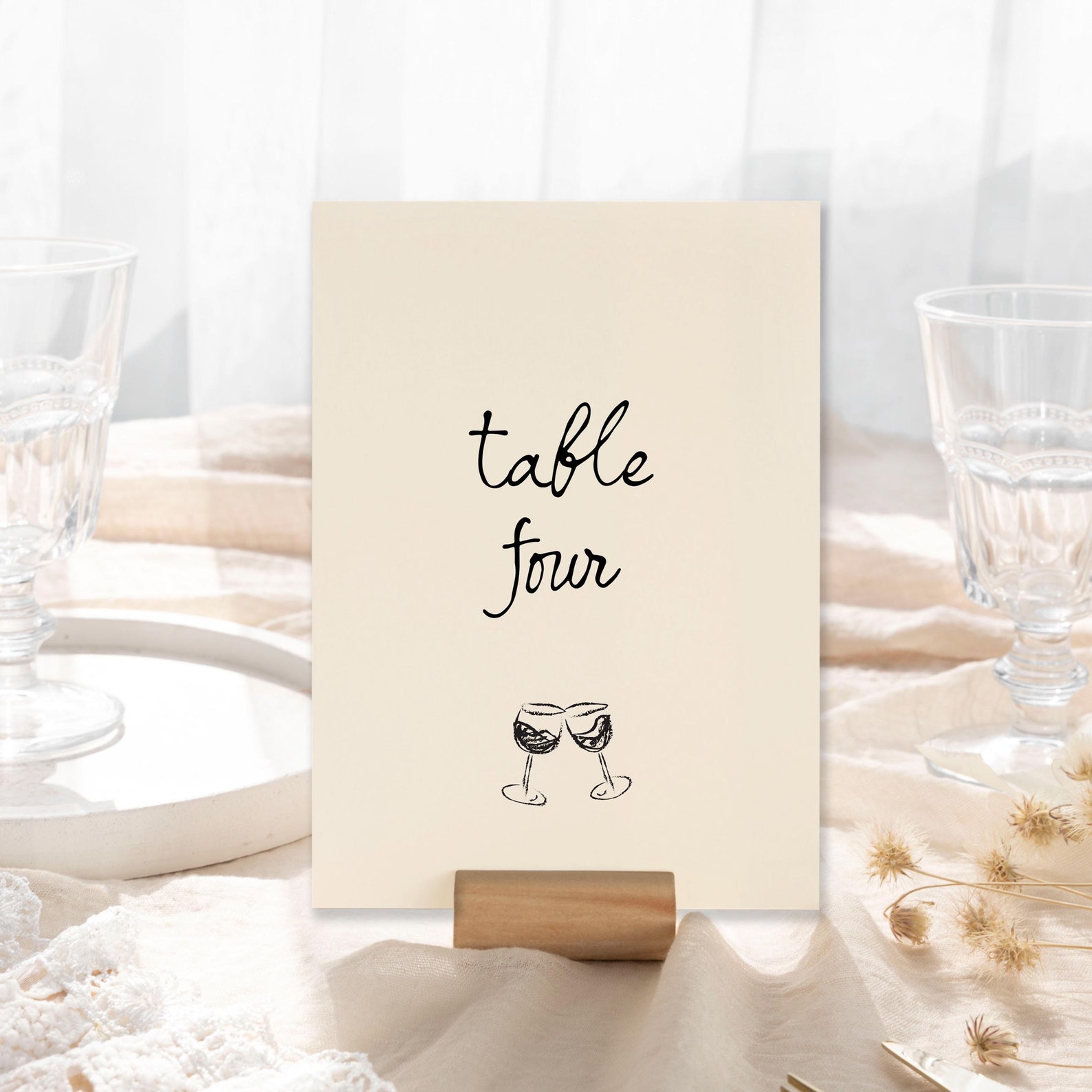 Whimsical Table Number Template, Hand Drawn, Scribble Illustration ...