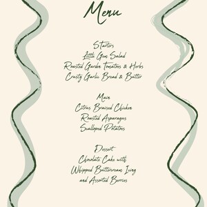 Editable Hand Drawn Menu Colorful Handwritten Menu Hand - Etsy