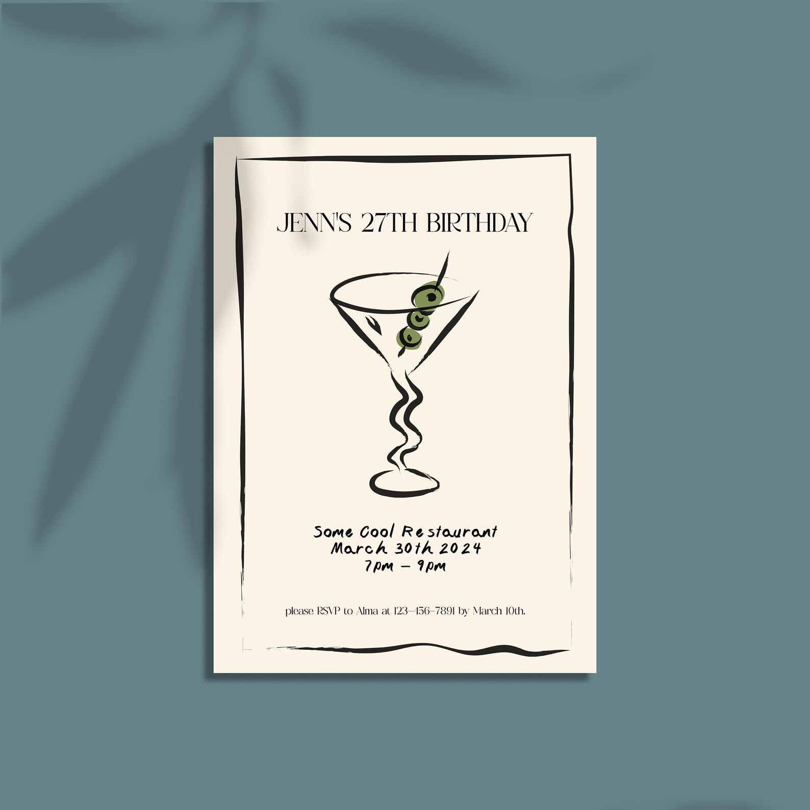 Birthday Party Invite | Party Invite | Engagement Invite | Hand Drawn ...