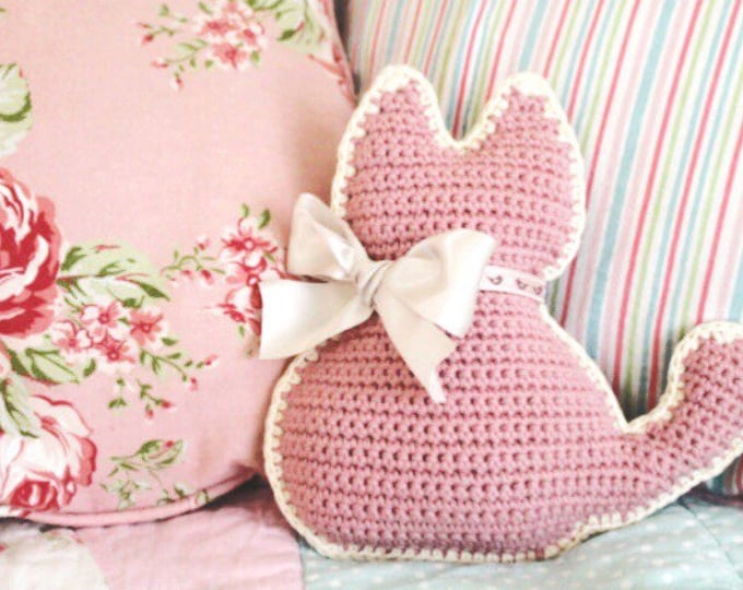 Kitty-cat Mini Cushion: A Crochet PDF Pattern - Etsy