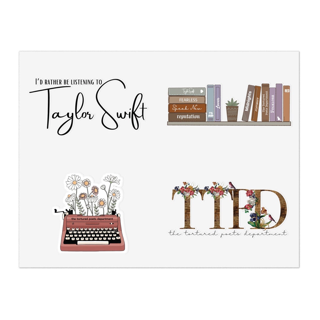 Taylor Swift TTPD Sticker Sheets, the Eras Tour, TS11, Tortured Poets ...