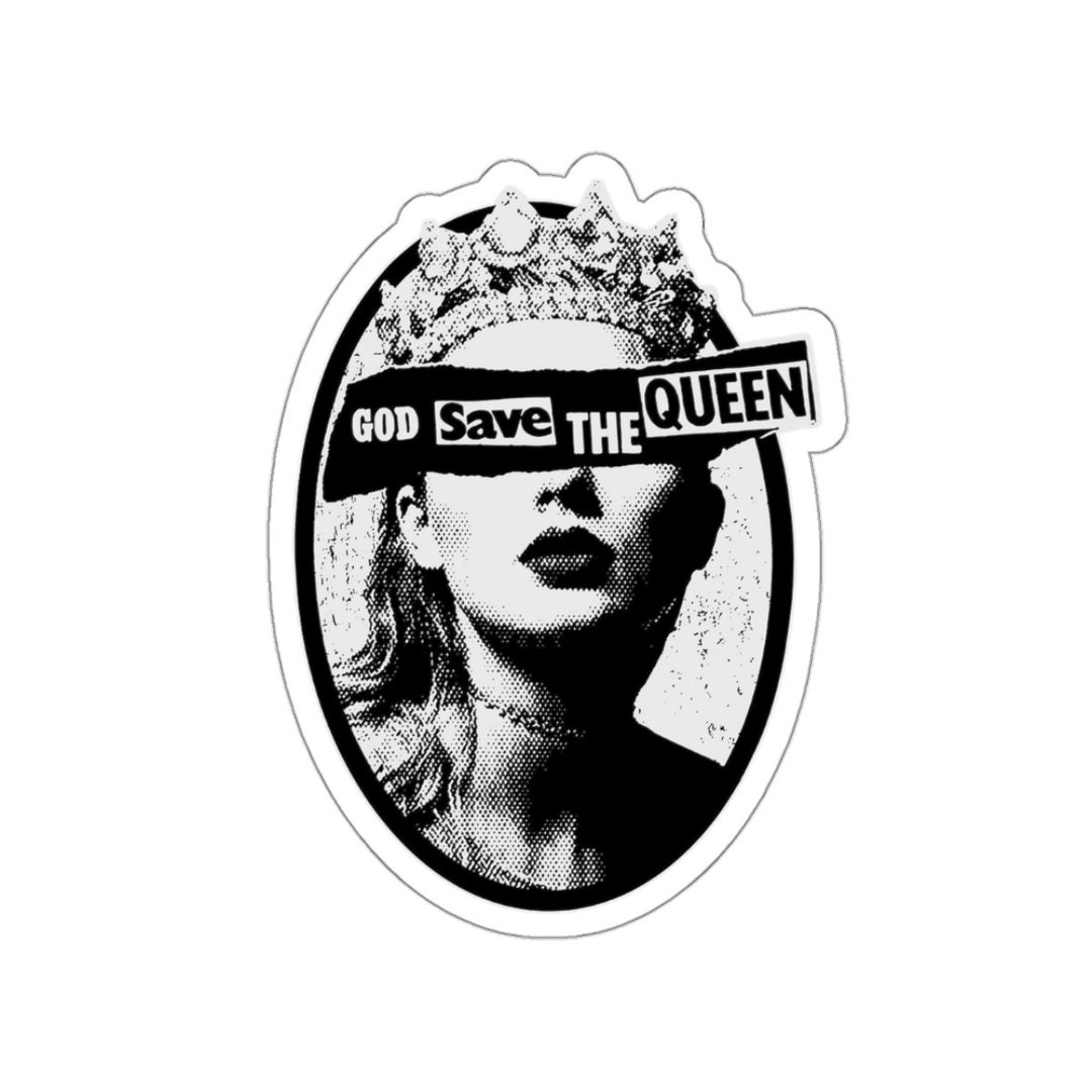 Taylor Swift, God Save the Queen, Kiss-cut Stickers, Transparent and ...