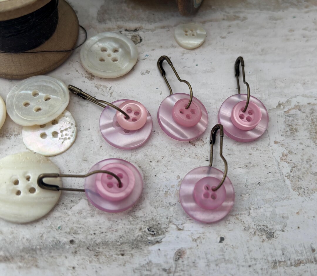 Button Journal Charms - Sugar Kisses - Vintage Bag of Button Charms ...