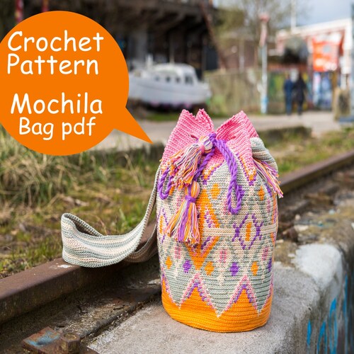 Crochet Pattern Mochila Bag Tapestry Crochet Bag Tutorial - Etsy