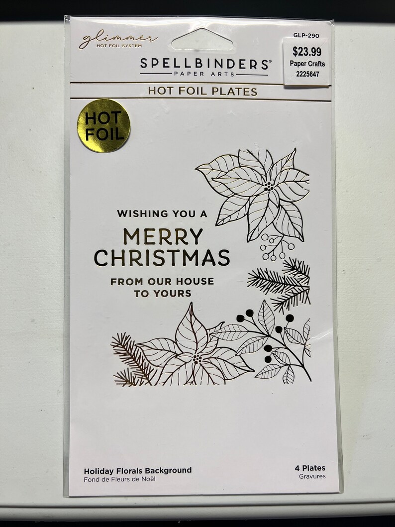 Spellbinders - Glimmer Hot Foil Plate - Holiday Florals Background ...