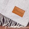 CUSTOM Textured Plush Throw Blanket With Engraved Logo on Patch ...