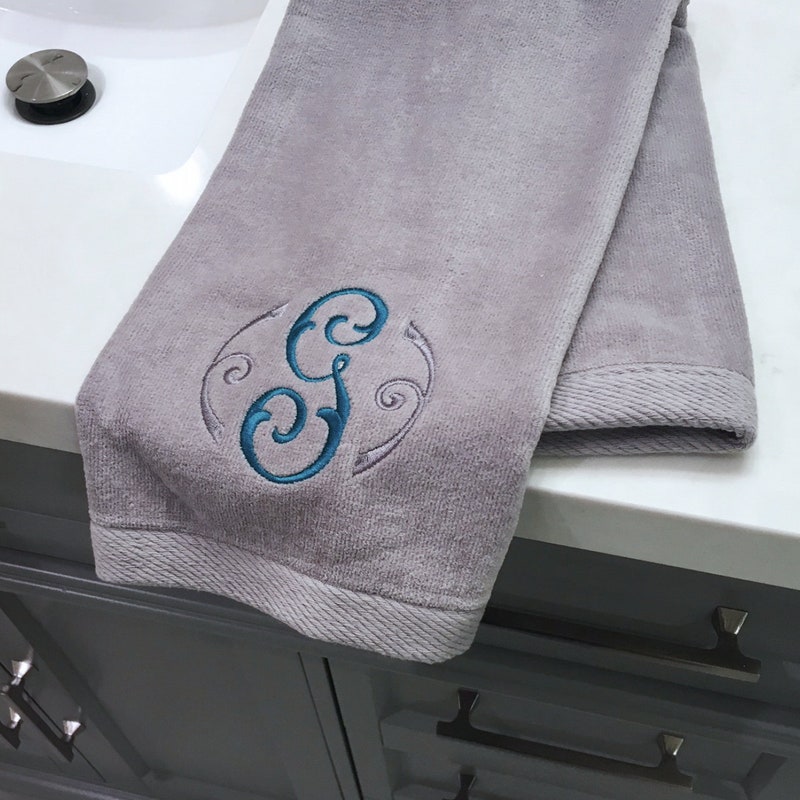 Monogrammed Hand Towel - Etsy