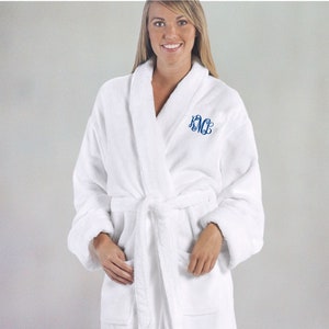 Monogrammed Plush Spa Robe / Embroidered Unisex Personalized Fuzzy ...