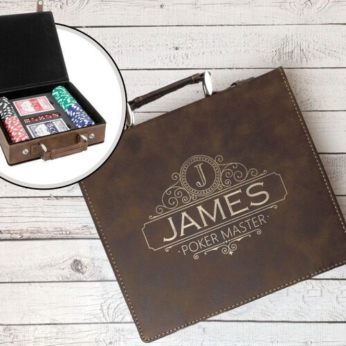 Laser Engraved Poker Set Custom Laser Engraved Poker Set in | Etsy