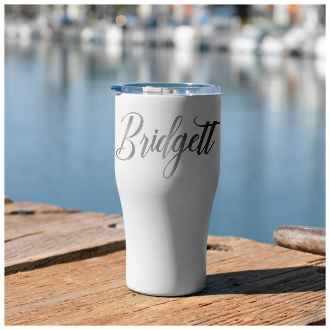 Personalized Stainless Steel Travel Mug / 16 Oz Laser Engraved ...