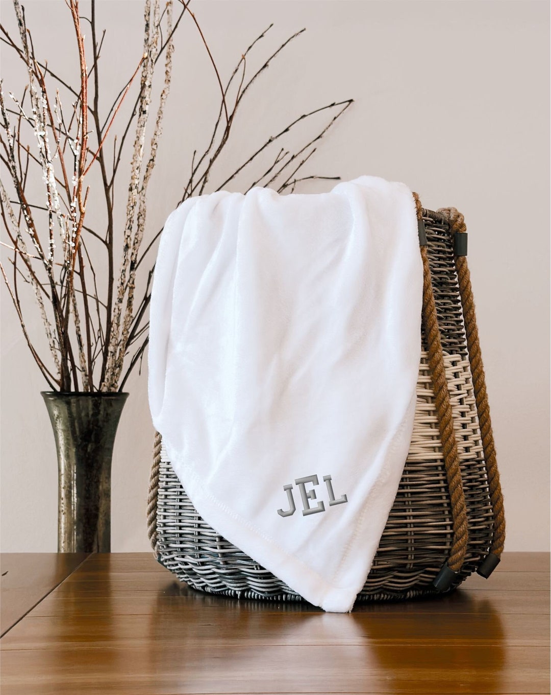 Plush Throw Blanket With Embroidered Name or Monogram / Quantity Breaks ...