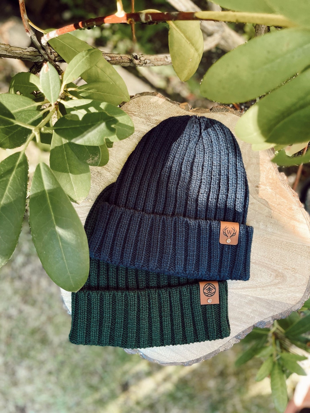 Custom Cable Knit Beanie With Patch Personalized - Etsy