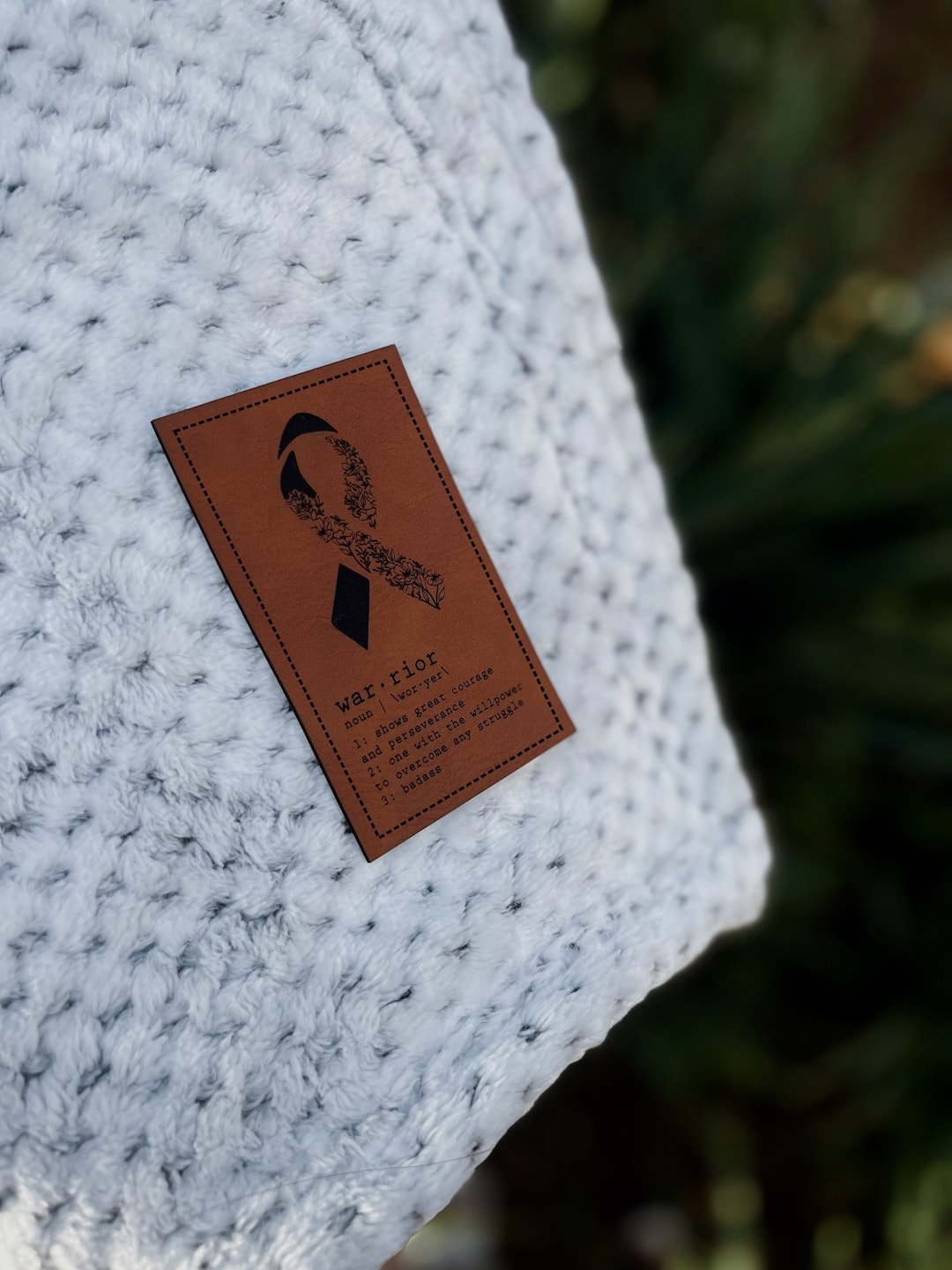 Cancer Warrior Blanket / Cancer Ribbon Throw Blanket / Textured Plush ...