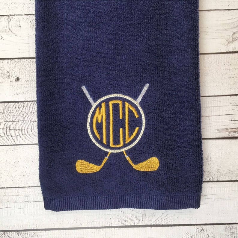 Custom Golf Towel with Embroidered Monogram Personalized Golf | Etsy