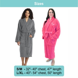 Personalized Plush Spa Robe / Custom Monogrammed Luxury Bathrobe ...