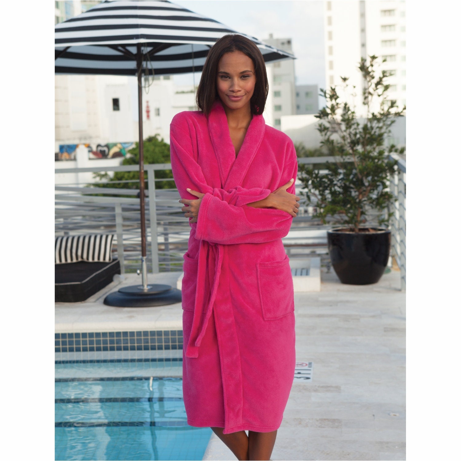 Monogrammed Plush Spa Robe / Embroidered Unisex Personalized Fuzzy ...
