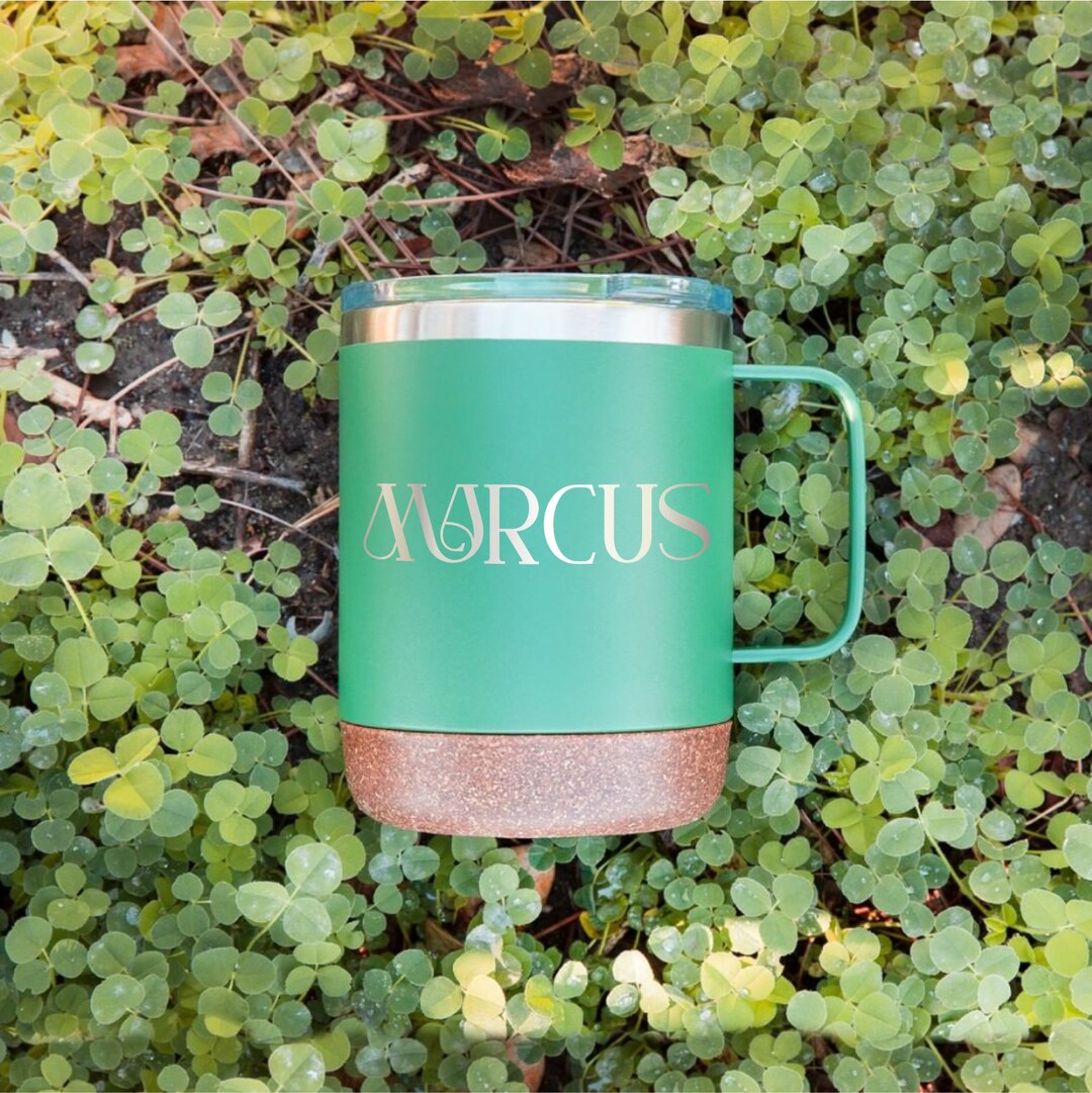 Personalized Stainless Steel Travel Mug With Handle and Lid / Insulated ...