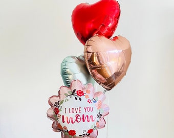 Mothers Day Balloon Worlds Best Mom Mothers Day Gift Floral - Etsy