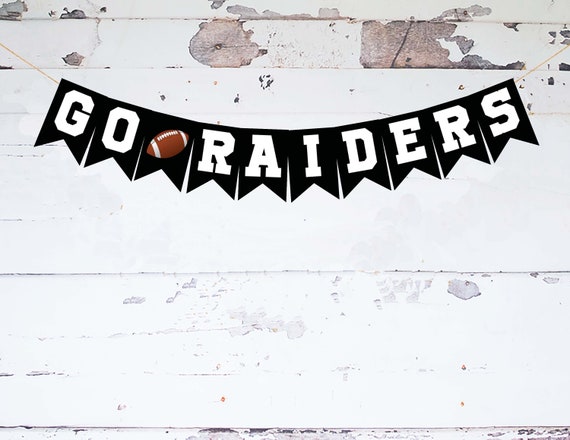 Go Raiders, Raiders Decorations, Raiders Banner, Card Stock Banner ...