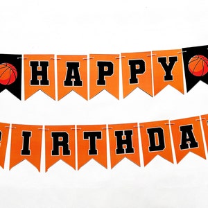 Basketball Birthday Banner | Happy Birthday Banner | Sports Birthday ...