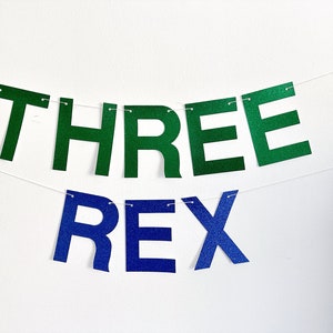Three Rex Birthday Party | Dinosaur Balloons | Third Birthday Party ...